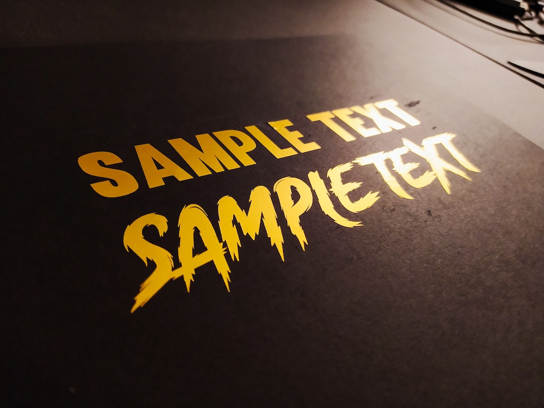 Gold Custom Text Vinyl Decal Personalized Sticker - Etsy