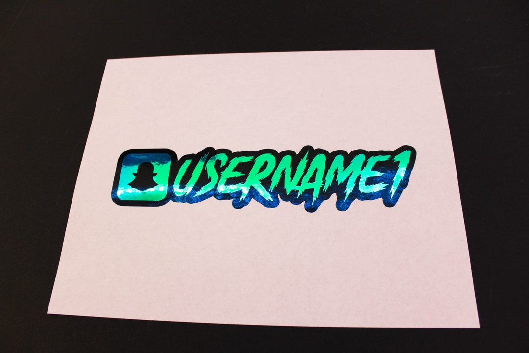Ocean Holographic Snapchat Name Decal W/ Background - Custom Waterproof ...