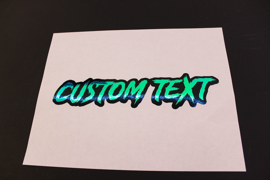 Premium Ocean Holographic Custom Personalized Text Vinyl Decal ...