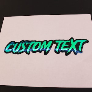 Premium Ocean Holographic Custom Personalized Text Vinyl Decal ...