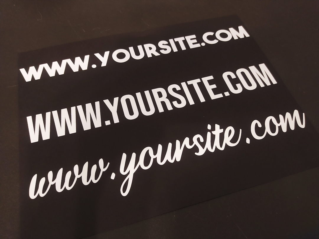 Custom Personalized Website Vinyl Decal Sticker - Etsy