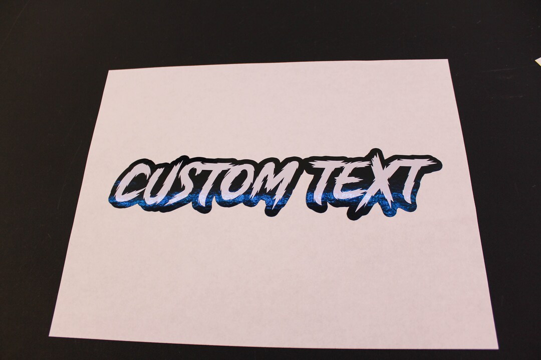Premium White Custom Personalized Text Vinyl Decal - Waterproof Vinyl ...