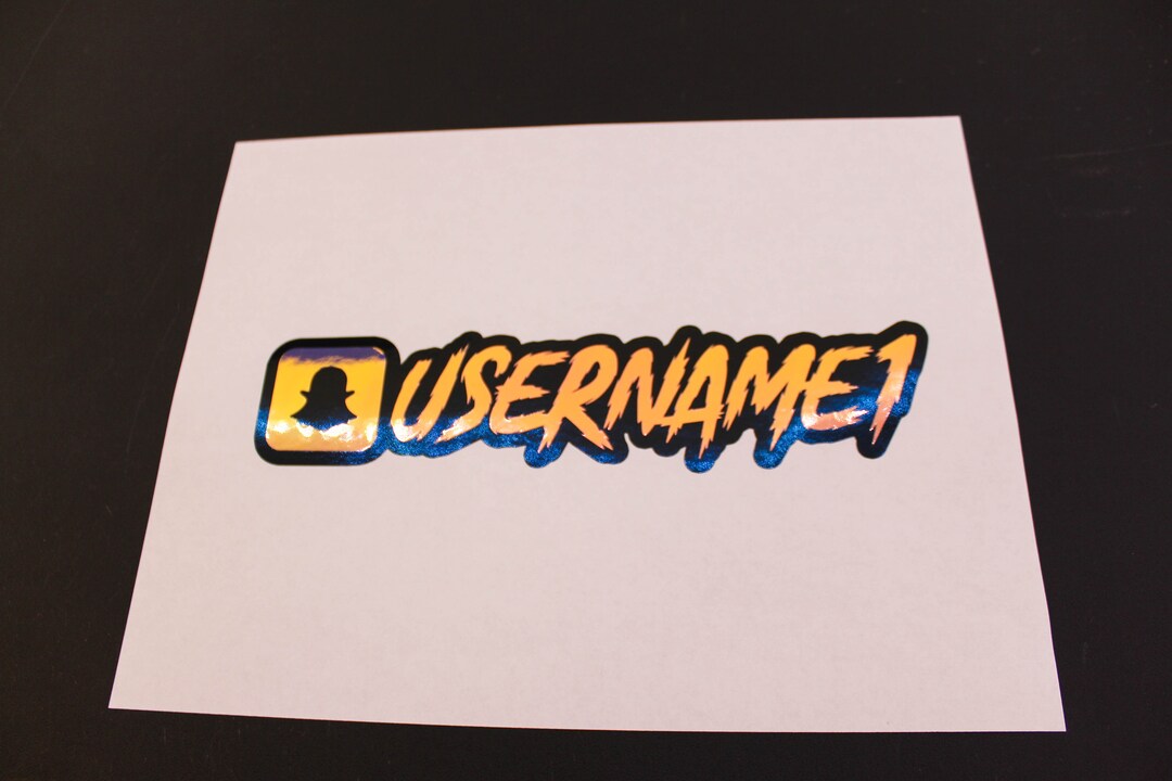 Premium Sunset Holographic Custom Personalized Snapchat Name Vinyl ...