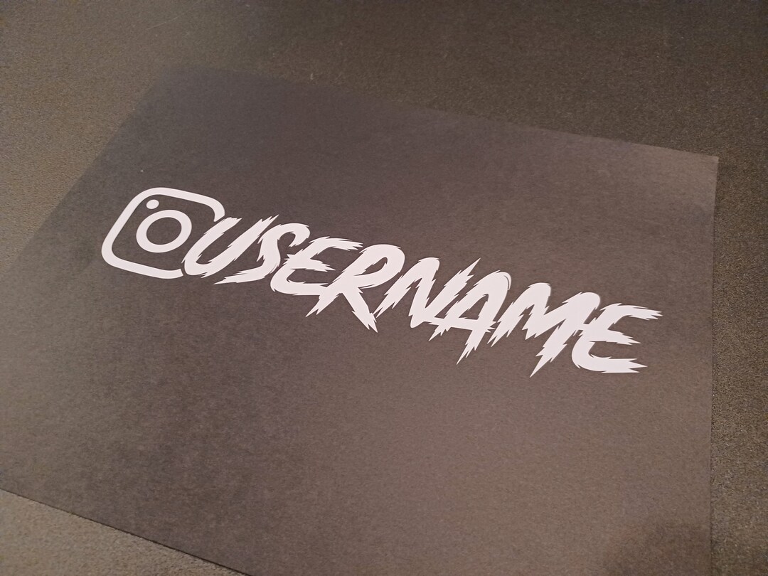 White Custom Instagram Name Personalized Vinyl Decal/sticker - Etsy