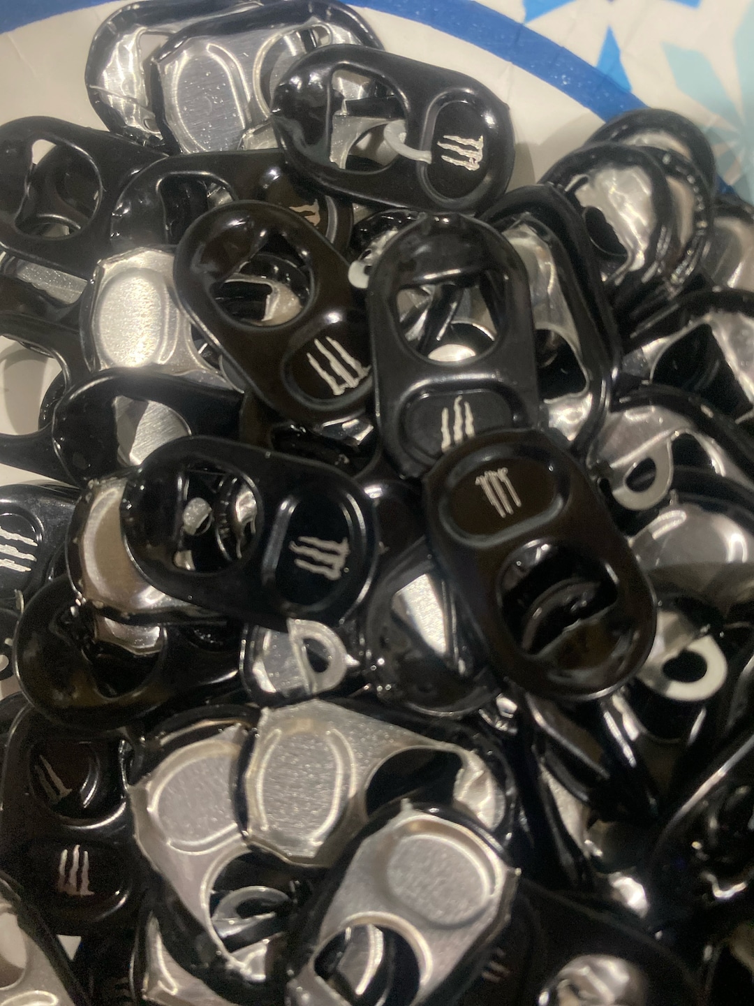Black Monster Energy Tabs, Colored Pop Tabs, Colored Soda Tabs, Colored ...