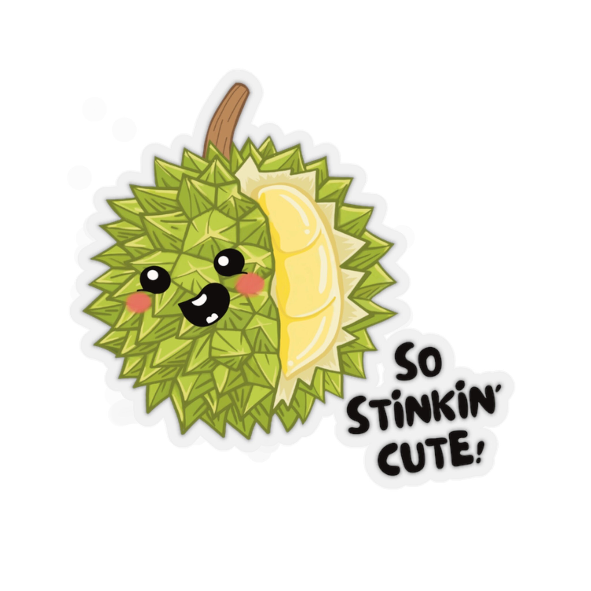 Cute Durian Vinyl Sticker - Indoor Use - Etsy