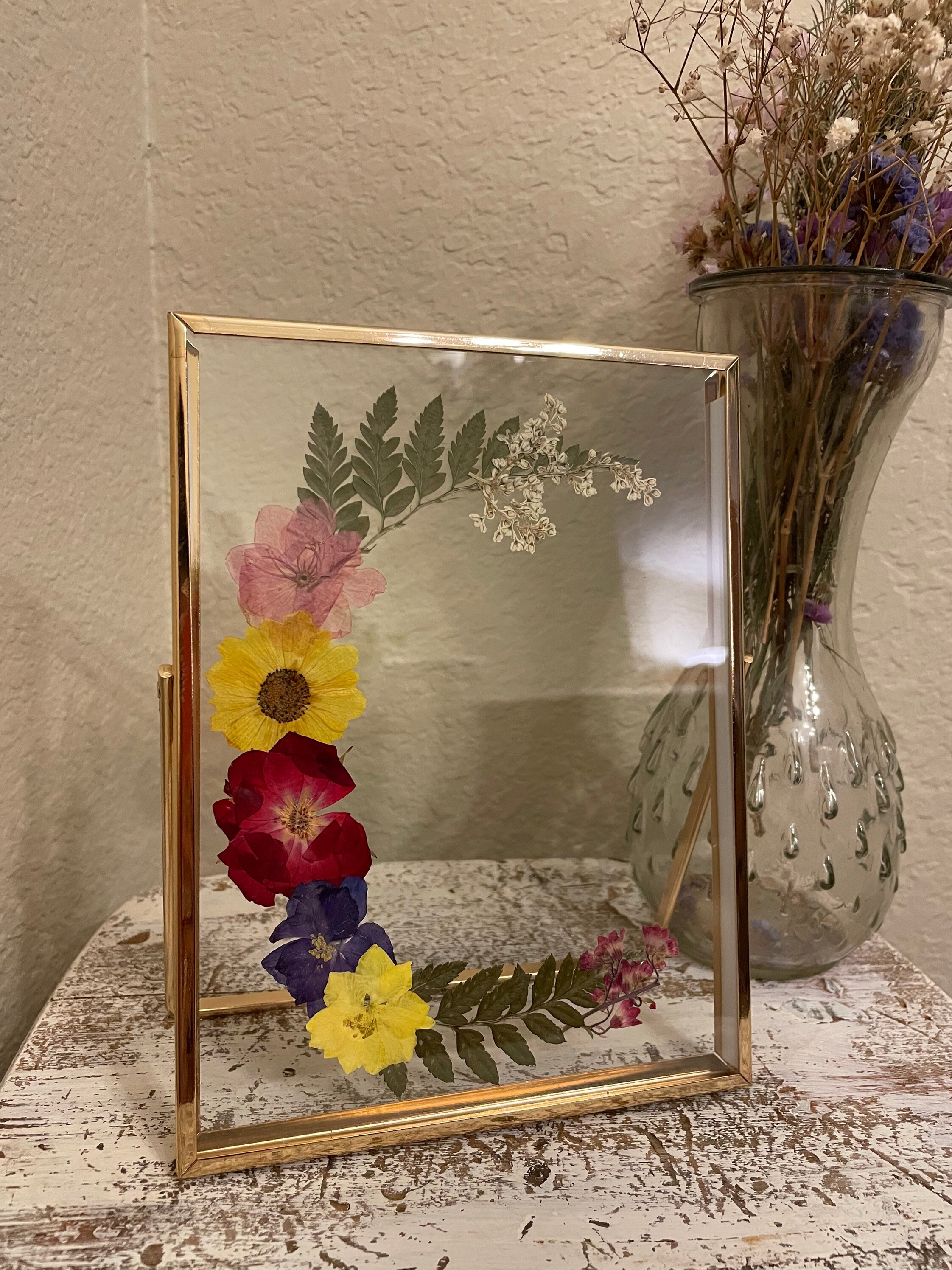 Pressed Flowers Framed - Etsy
