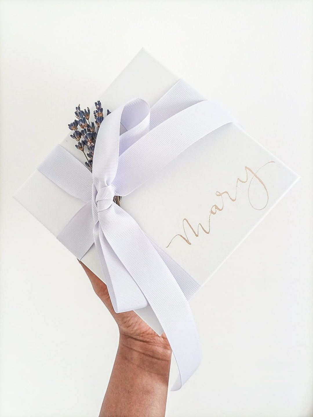 Boîte cadeau de calligraphie personnalisée faite à la main petite ...