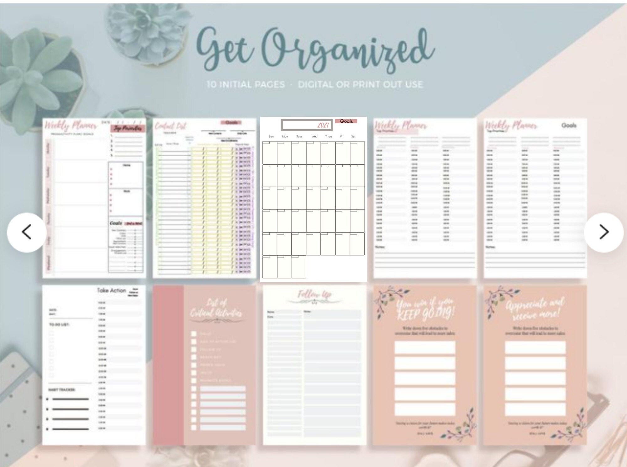 2022 8.5x11 Printable Fillable Weekly Planner - Etsy
