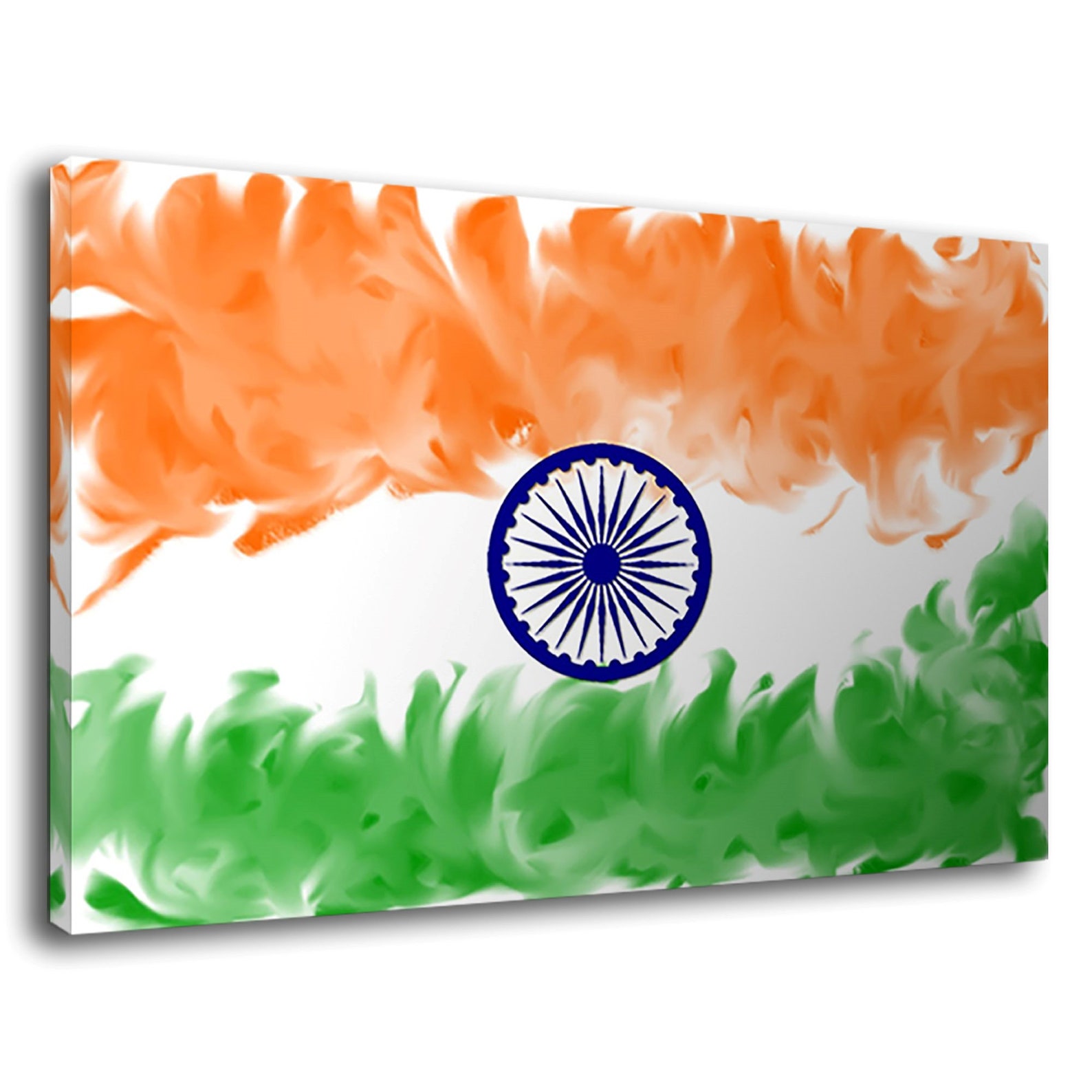 Indian Abstract Indian Flag National Abstract Canvas Wall Art | Etsy