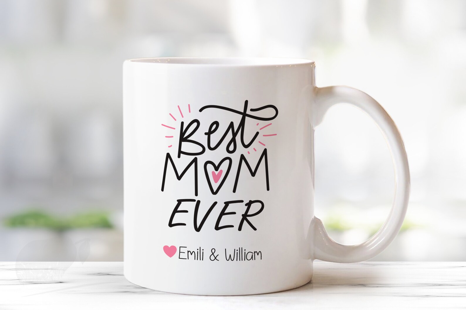 Personalized Best Mom Ever Ceramic Coffee Mug With Custom Etsy