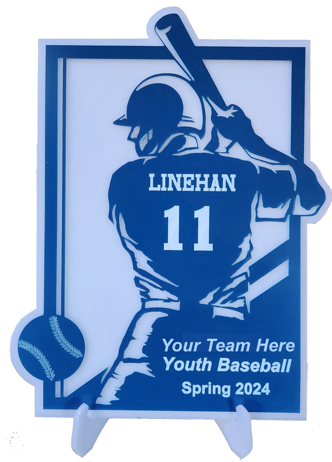 Custom Baseball Player Sign; Personalize With Name, Number, and ...