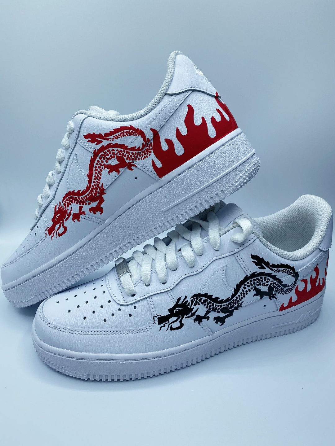 Dragon Design Air Force 1's - Etsy