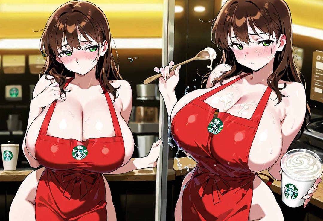 Starbucks Girl NSFW Digital Art Pack • Sexy Coffee Babe 4K Art Download • Erotic Uncensored Fan ...