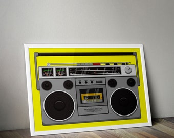 Yellow Boombox | Etsy