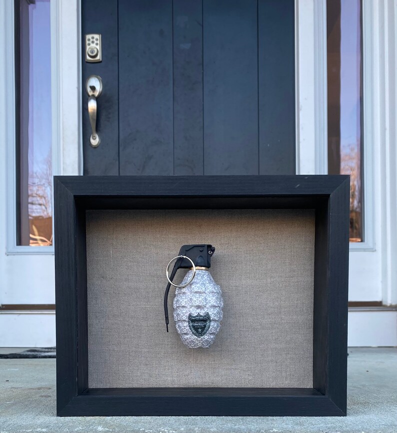 Explosive Art bomb Perignondecorative Grenade in a Shadow Box for Wall ...