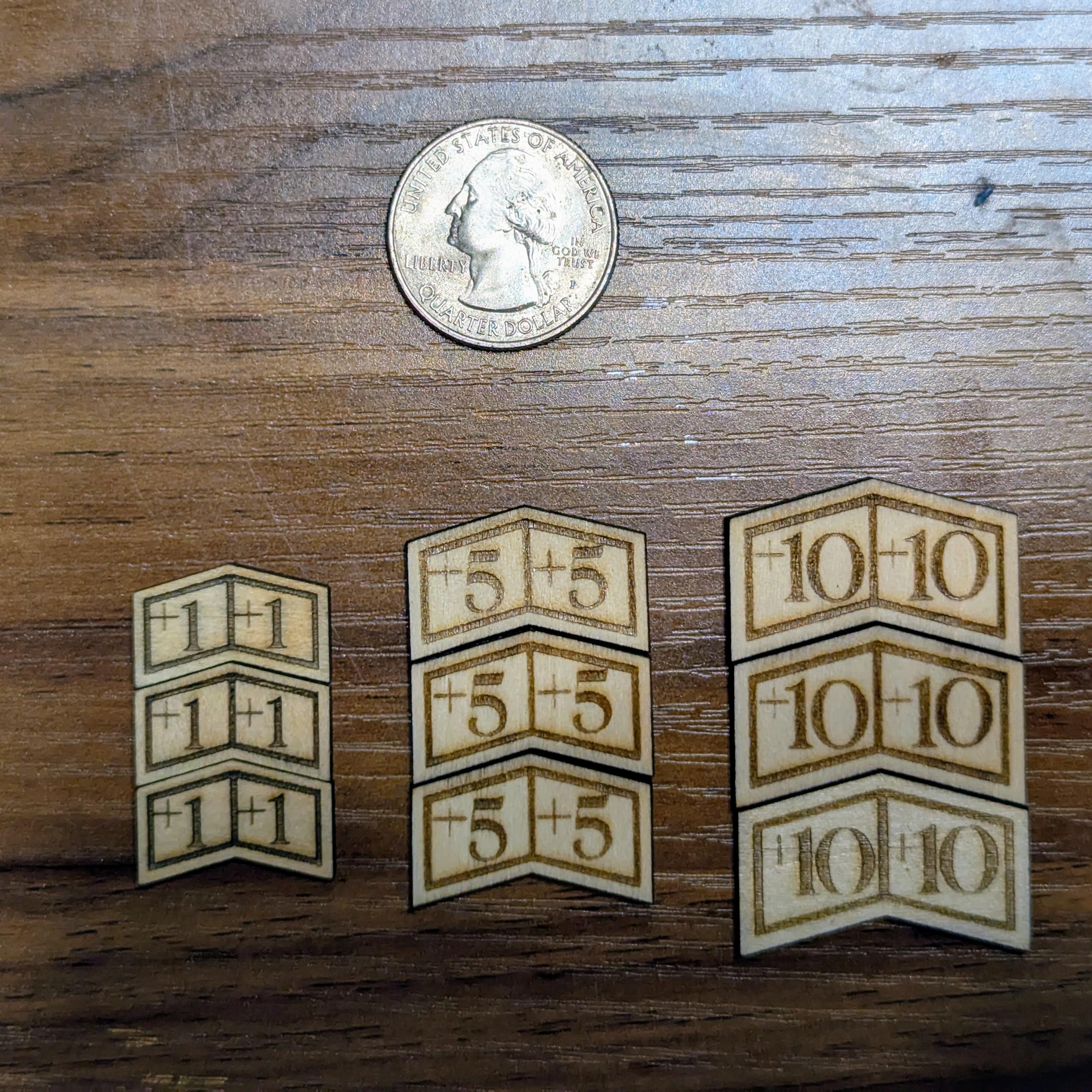 Laser Engraved Wood +1/+1 Counters for MTG Magic TCG - Etsy
