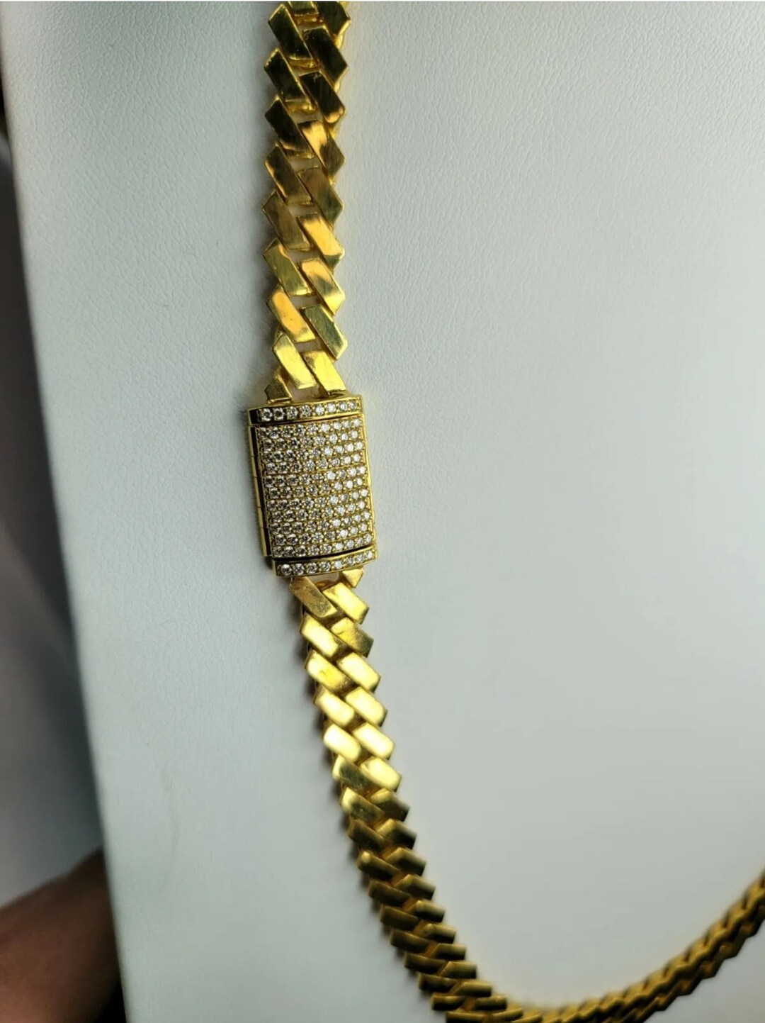 Square Miami Cuban Chain 22k 229mm Solid Gold Hand Made 126.83 Vs ...