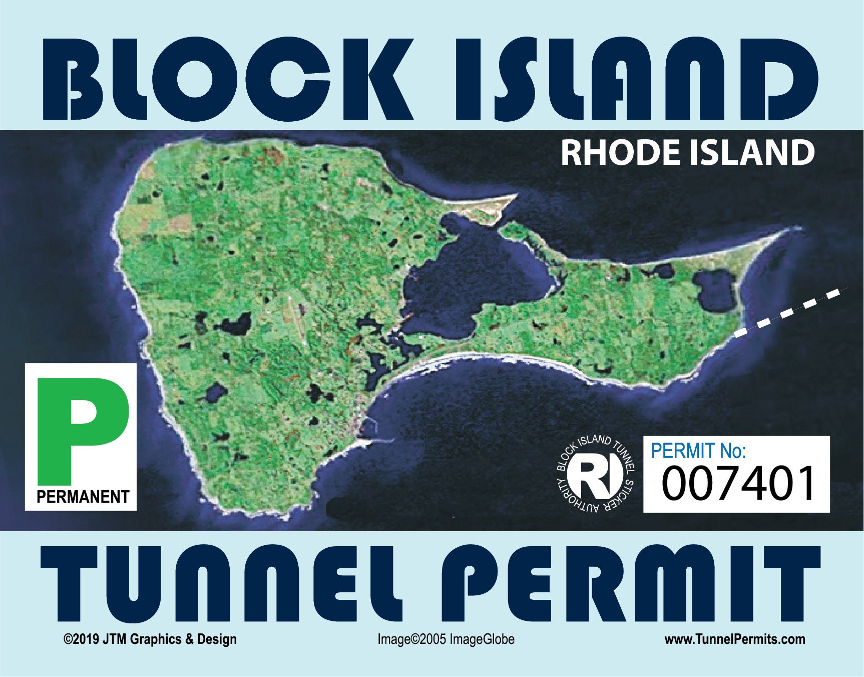 Magnetic Block Island Tunnel Permit - Etsy