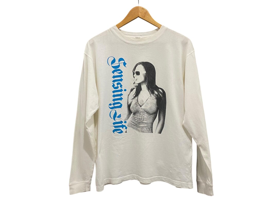 Vintage Japan Sensing Life Smoking Sexy Girl Longsleeve - Hysteric Glamour Inspired - Size ...