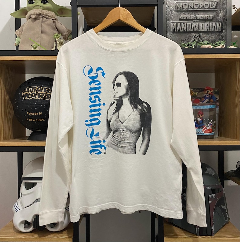 Vintage Japan Sensing Life Smoking Sexy Girl Longsleeve - Hysteric Glamour Inspired - Size ...
