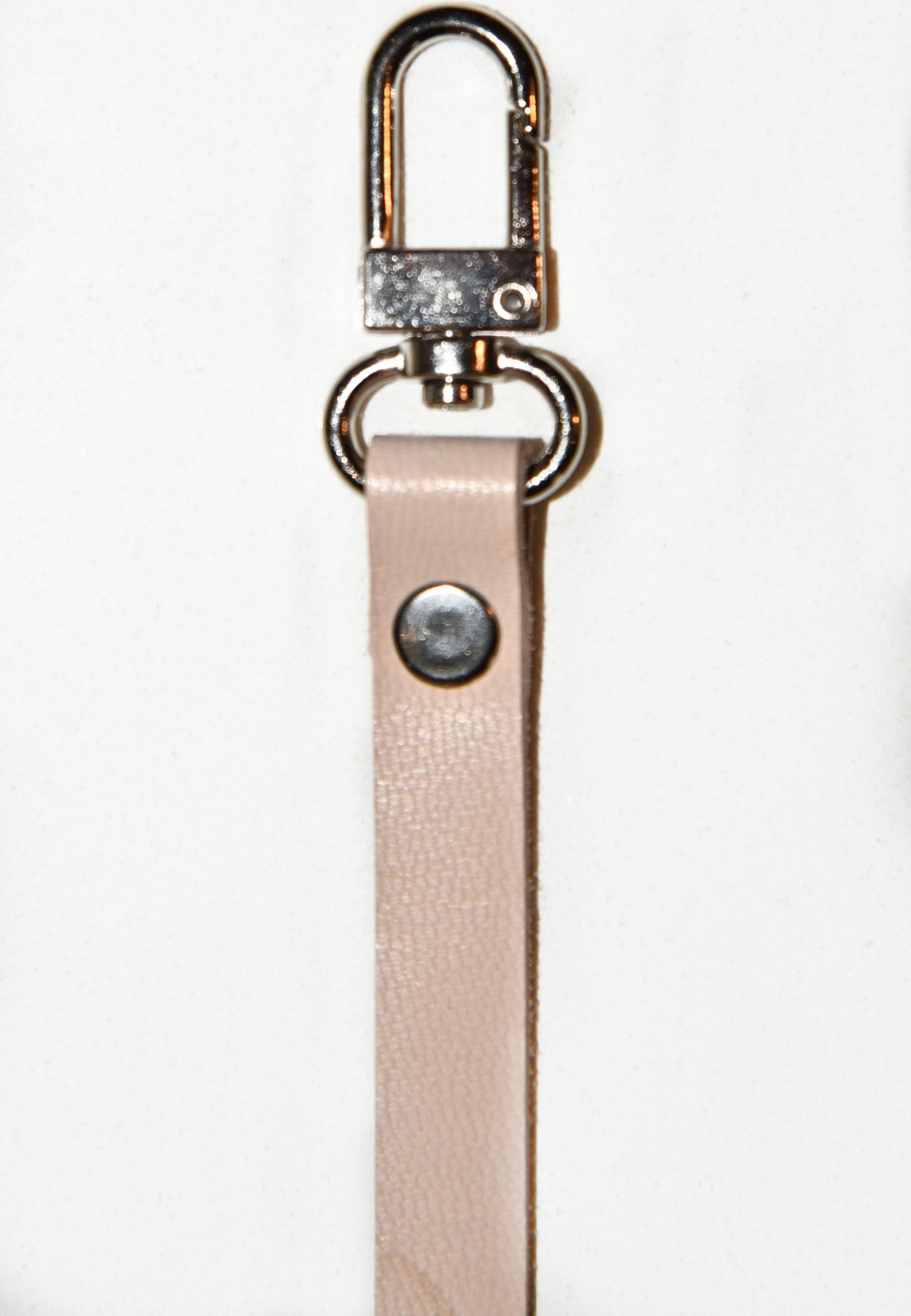 Nude Leather Key Leash W/ Silver or Gold Clips - Etsy