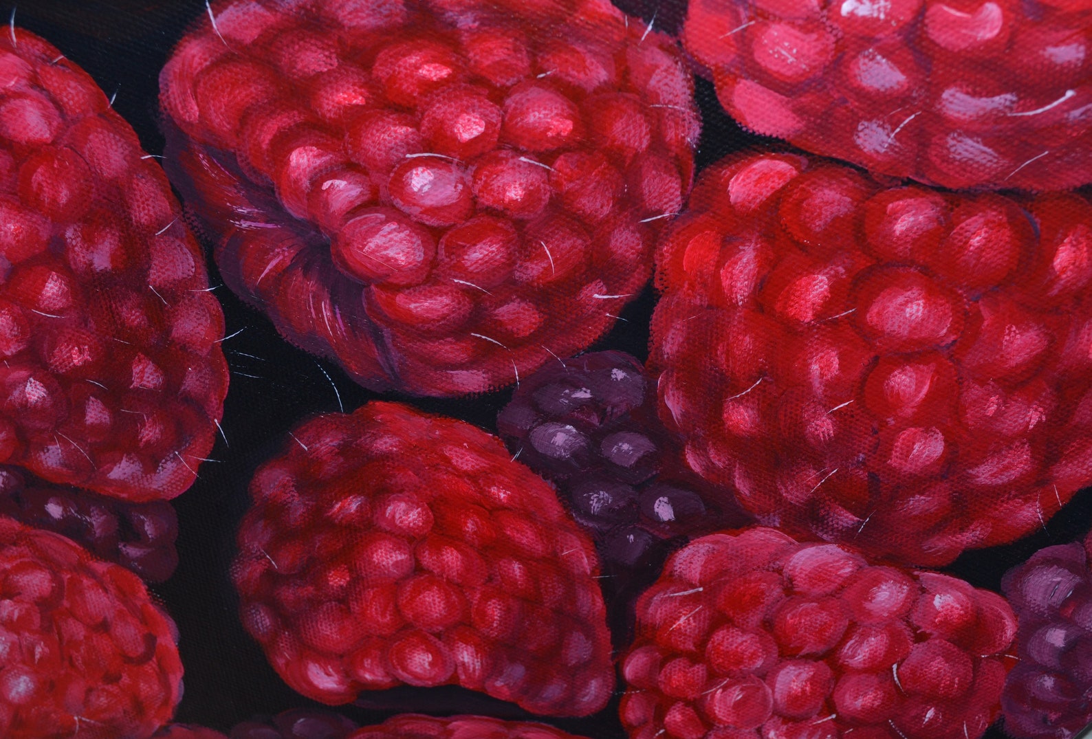 Raspberry Painting Acrylic Original Painting on Canvas With | Etsy