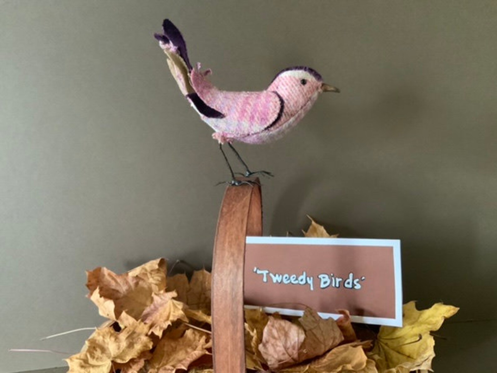 Fabric Bird Sculpture tweedy Bird - Etsy
