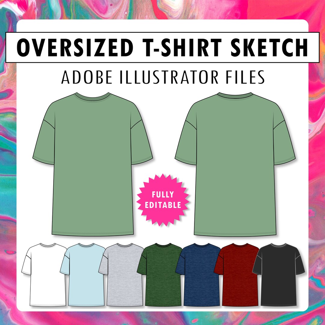 T Shirt CAD Drawing 2D Sketch Template Technical Vector Design Flat ...