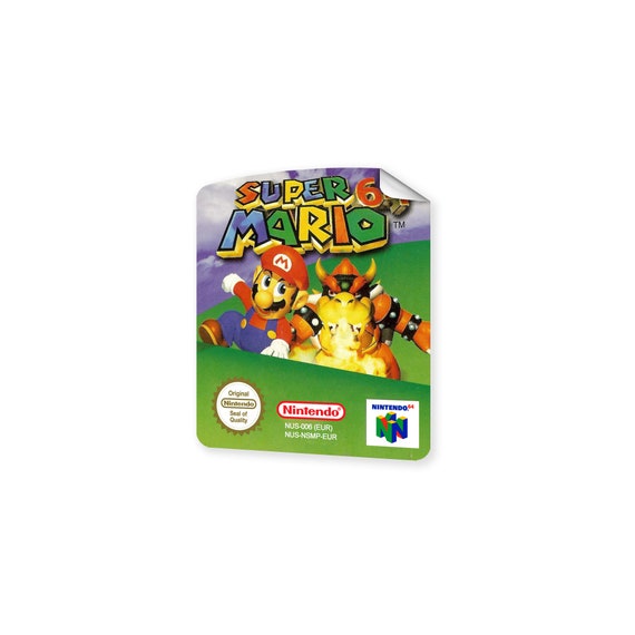 Super Mario 64 N64 Replacement Sticker Label Replacement | Etsy
