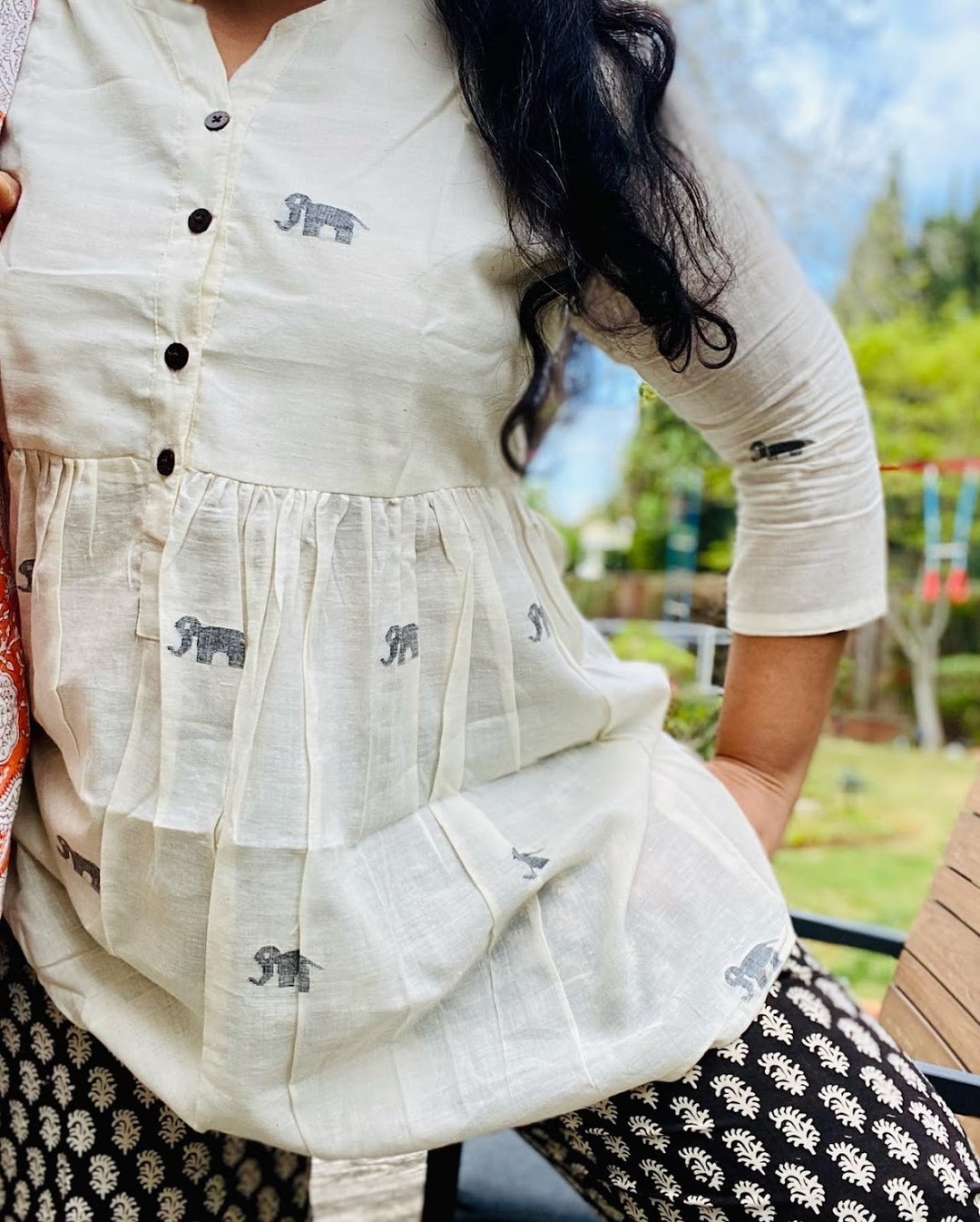 Muslin Jamdani Tunic - Etsy