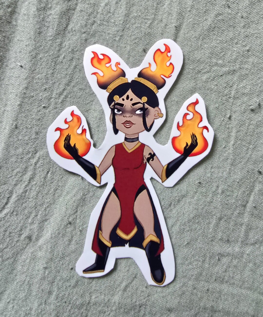 Freya Fire Mage Sticker - Etsy