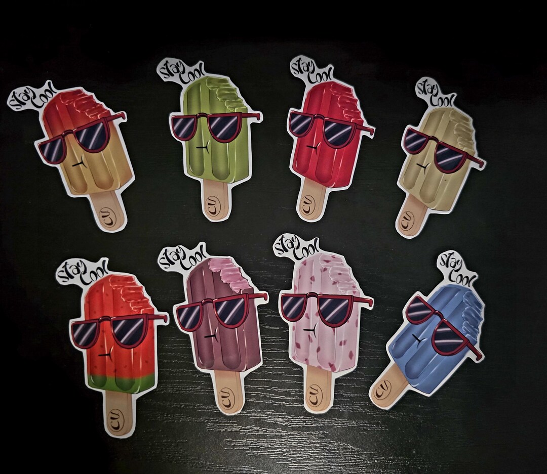 Stay Cool Popsicle Variety Stickers Decal // Paleta Helados // - Etsy