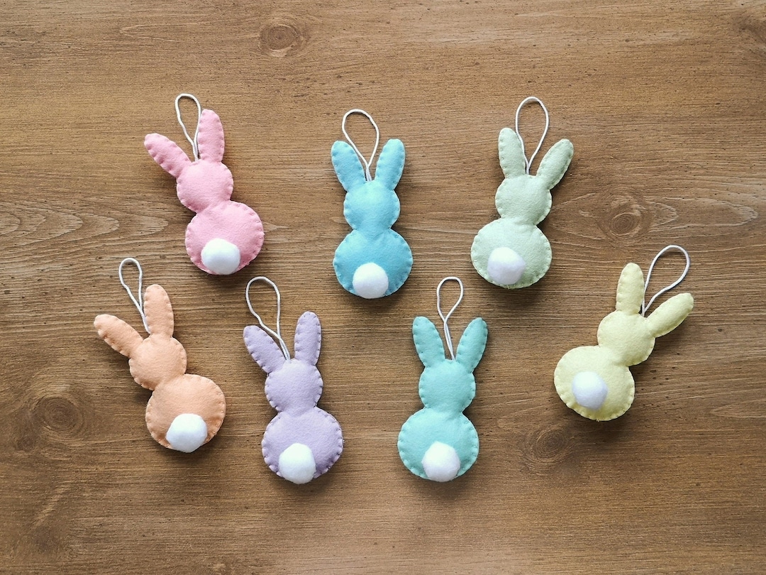 Easter Bunny Decoration. Easter Tree Decorations. Handmade Felt Easter ...