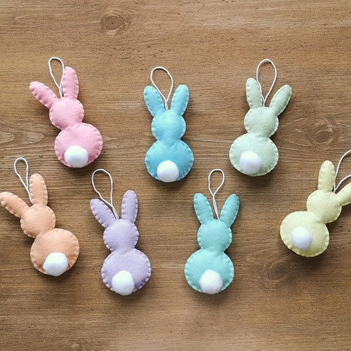 Easter Tree Decorations. Handmade Felt Easter Hanging - Etsy UK