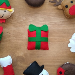 Felt Christmas Decorations. Santa. Snowman. Elf. Reindeer. Robin ...