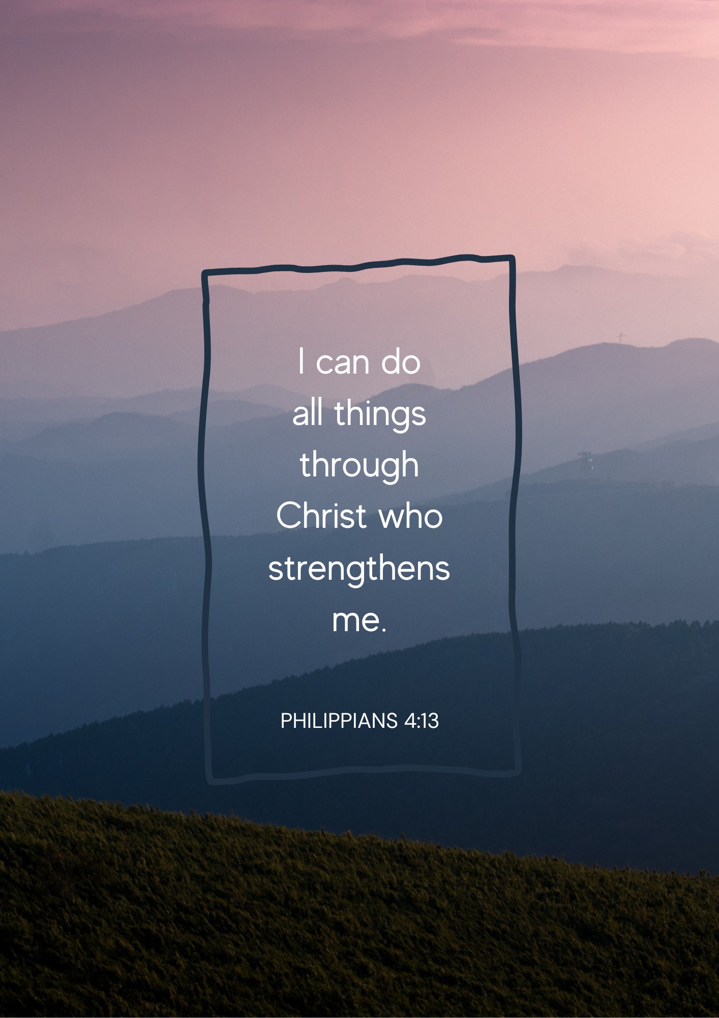 Philippians 4:13 | Digital Print File (A3 PORTRAIT POSTER) - Etsy