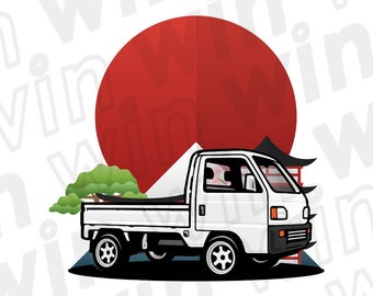 Kei Truck Sticker, Japanese Mini Truck Vinyl Decal for JDM Car ...
