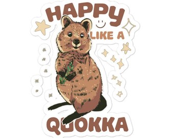 Happy Like A Quokka Sticker Quokka Smile - Etsy