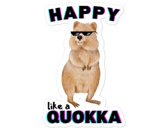 Happy Like A Quokka Sticker Quokka Smile - Etsy