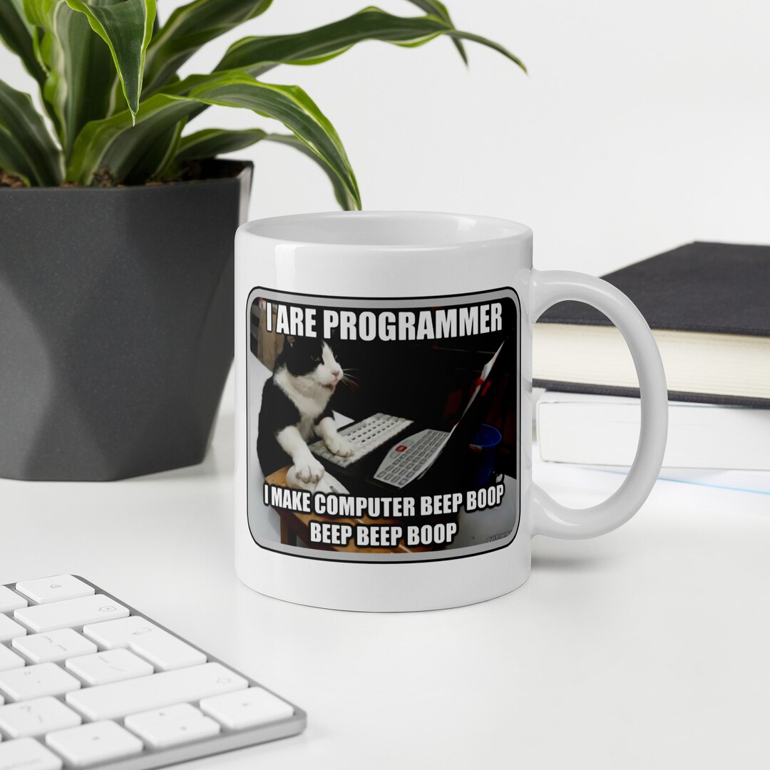 I Are Programmer Mug, Cute Cat Coding Coffee Cup for Tech Lover Gift ...