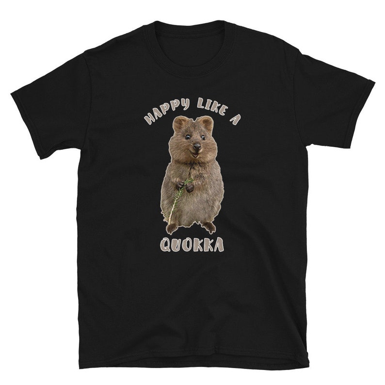 Happy Quokka T-shirt, Soft Cotton Australian Animal Tee - Etsy