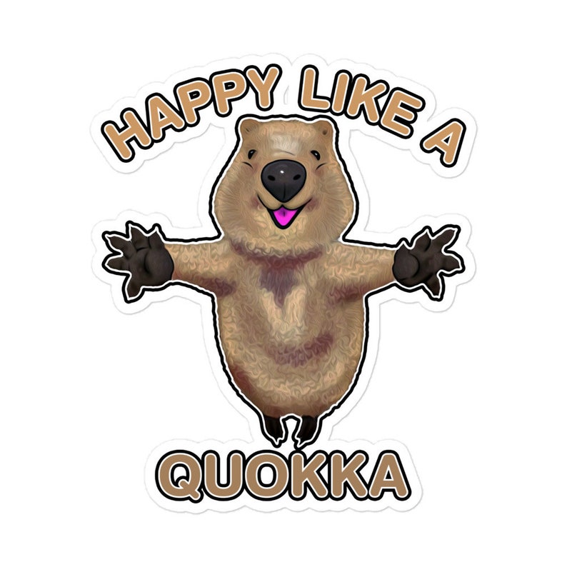 Happy Like A Quokka Sticker Quokka Smile - Etsy