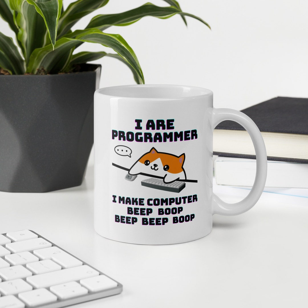 I Are Programmer Mug, Cute Cat Coding Coffee Cup for Tech Lover Gift ...