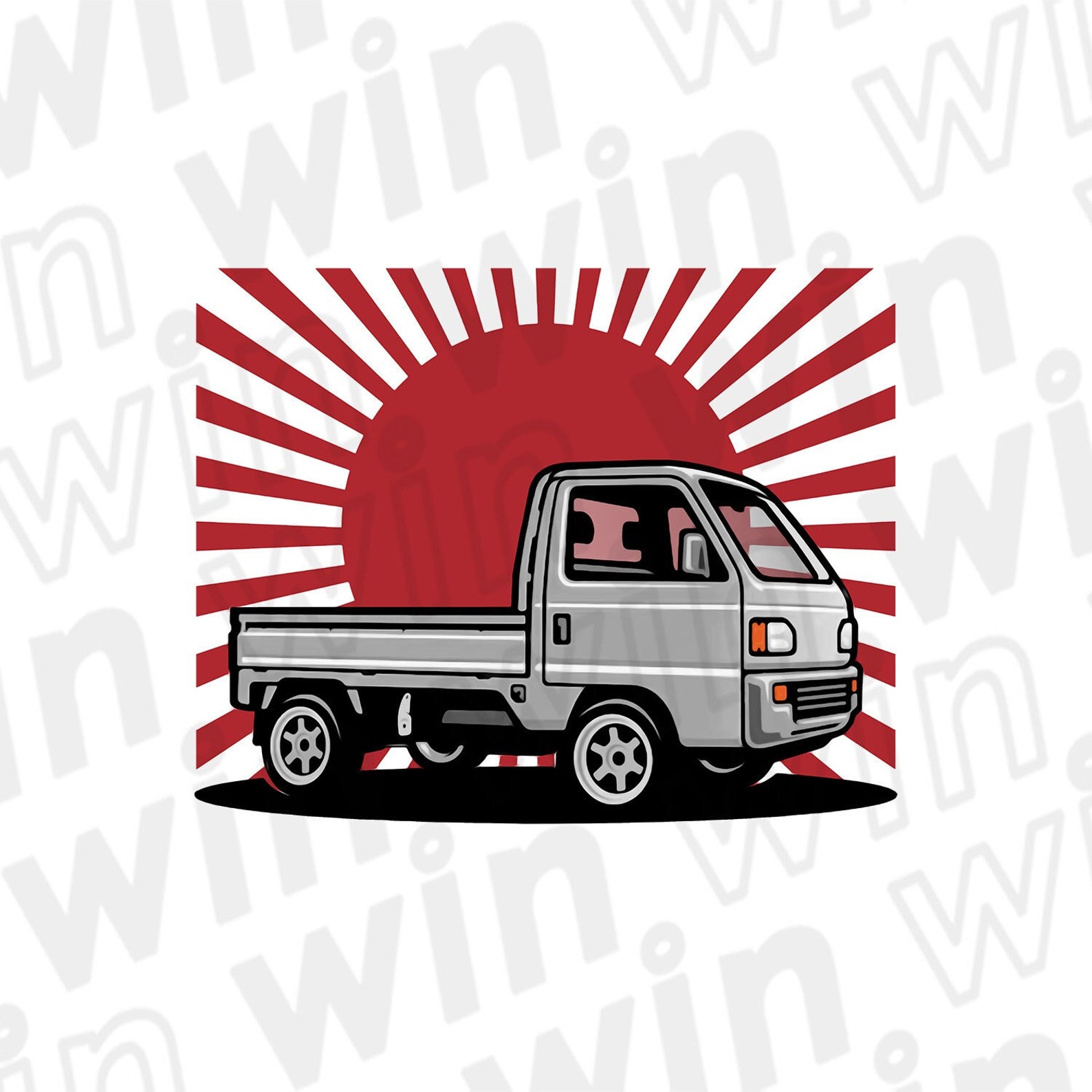 Kei Truck Sticker, Japanese Mini Truck Vinyl Decal for JDM Car ...