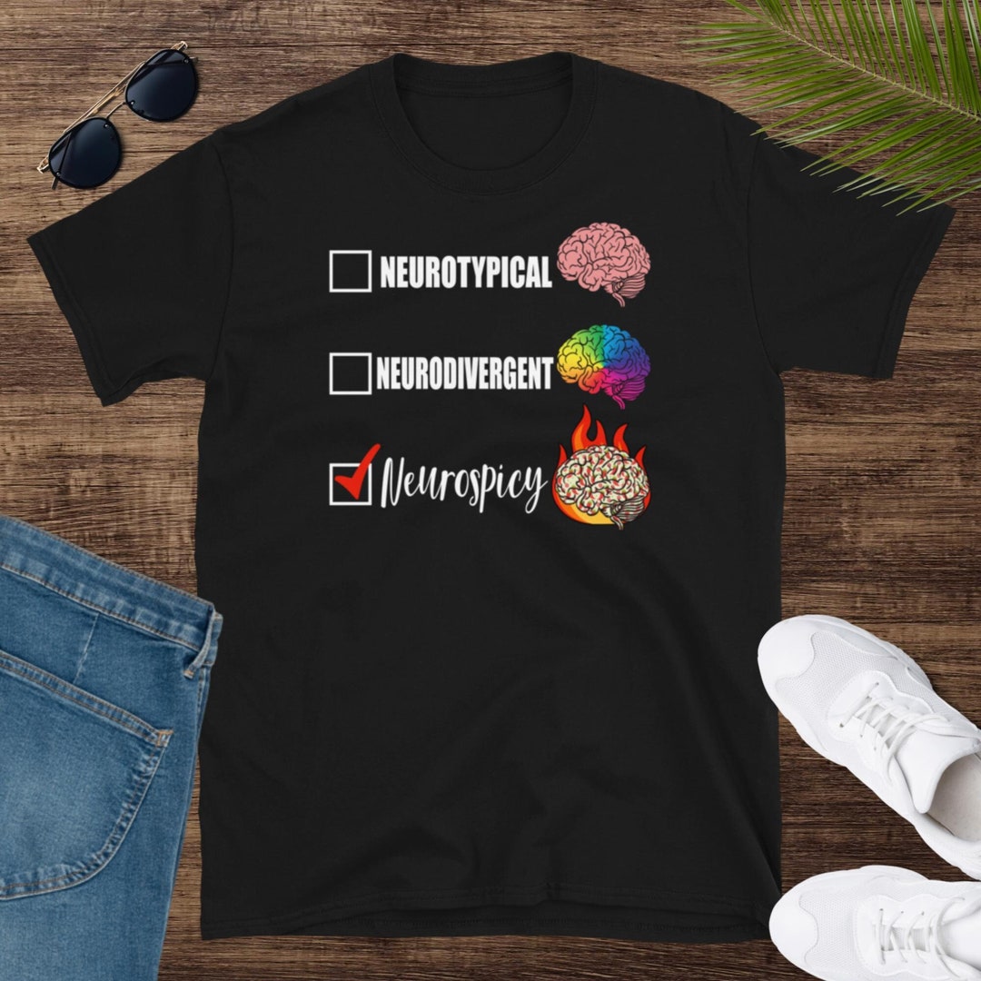Neurospicy Brain T-shirt, Neurodiversity Pride Tee - Etsy