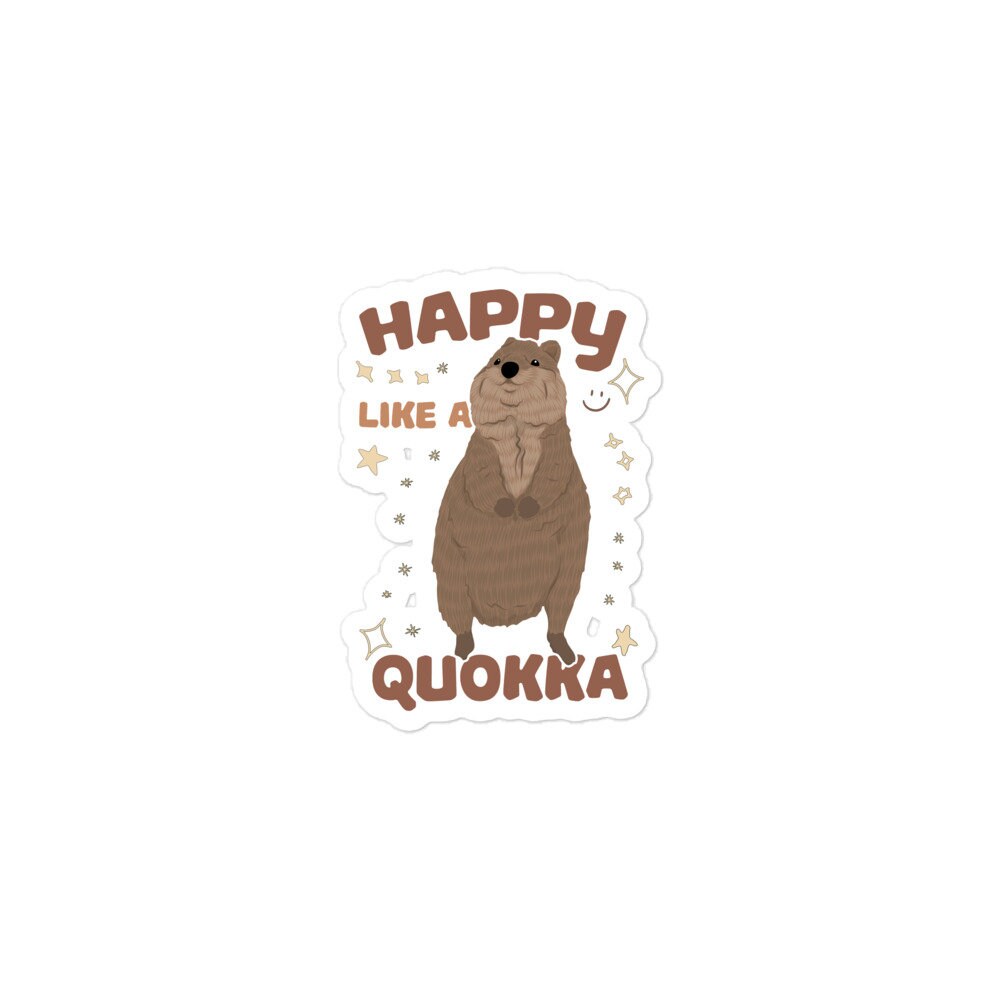 Happy Like A Quokka Sticker Quokka Smile - Etsy