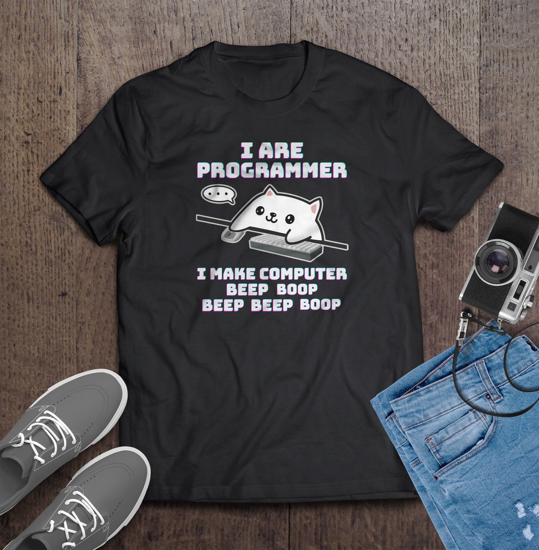 I Are Programmer T-shirt, Cute Cat Coding Tee, Gift for Coders, Tech Lover Apparel, Developer ...