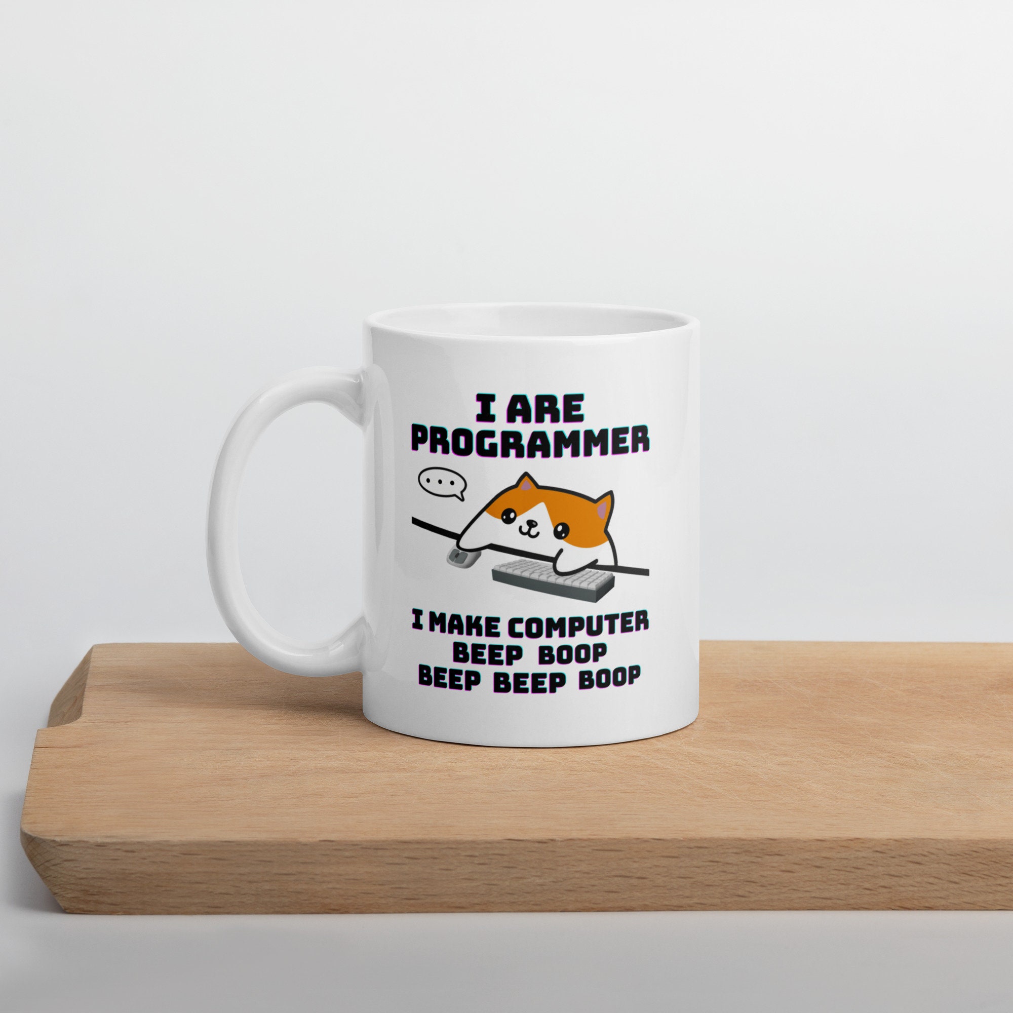 I Are Programmer Mug, Cute Cat Coding Coffee Cup for Tech Lover Gift ...