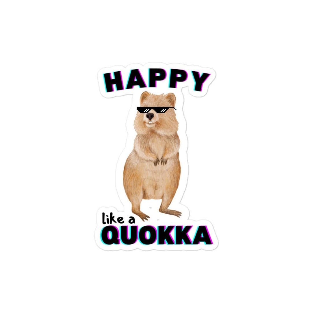 Happy Like A Quokka Sticker Quokka Smile - Etsy